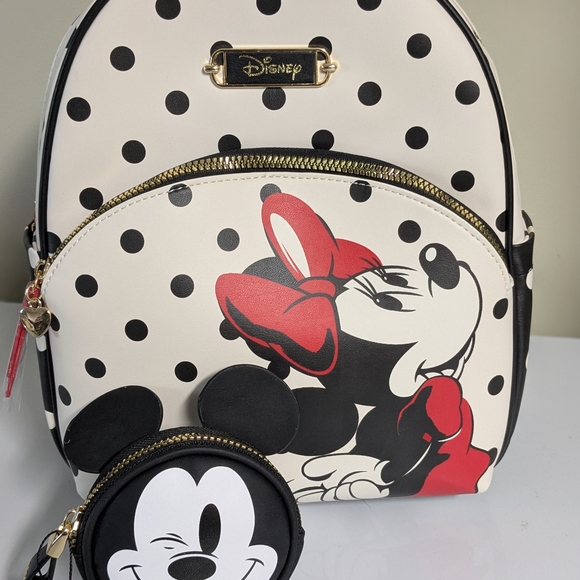 Disney | Accessories | Primark Disney Polka Dot Minnie Mouse Backpack ...